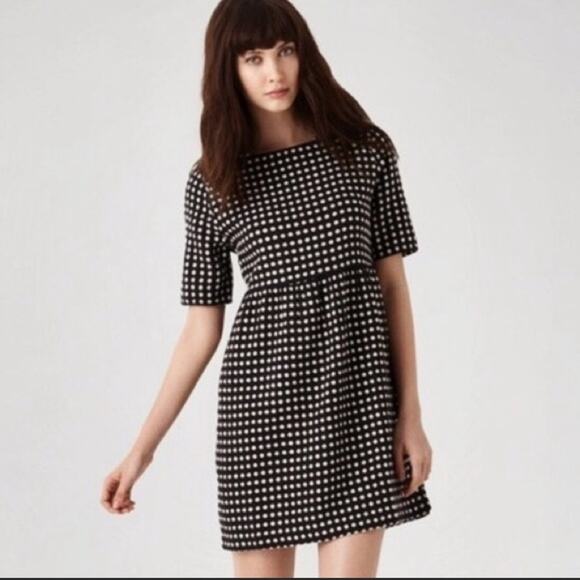 Ace & Jig | Dresses | Ace Jig Black White Polka Dotted Linen Mini Dress ...